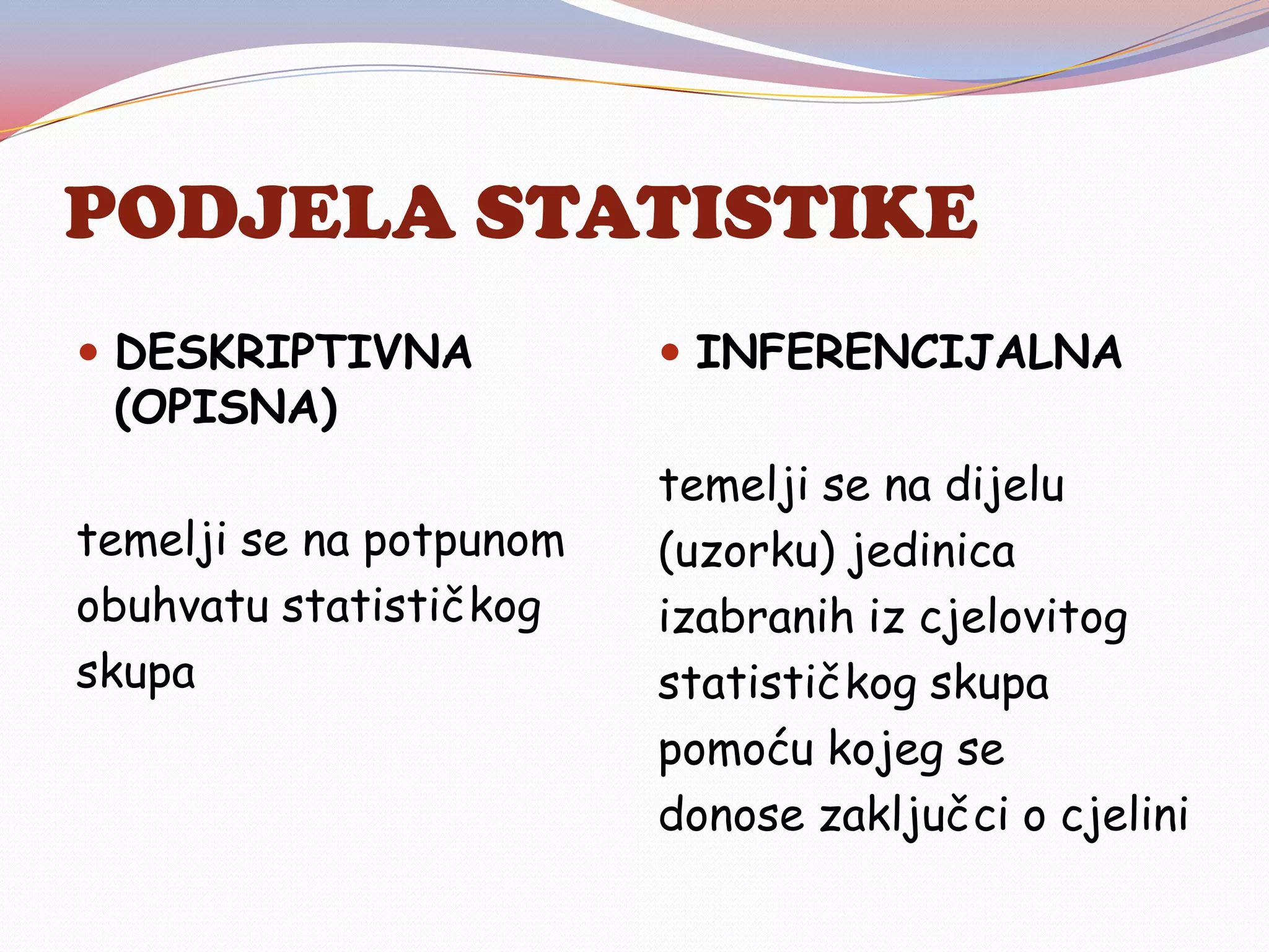 Uvod u osnovne statisticke metode | PPSX