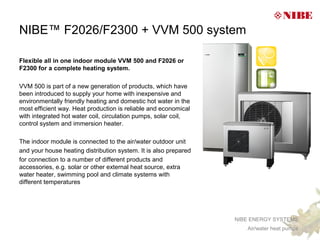 Nibe F2300 and F2026 Air/ Water Heat Pump Range | PPT