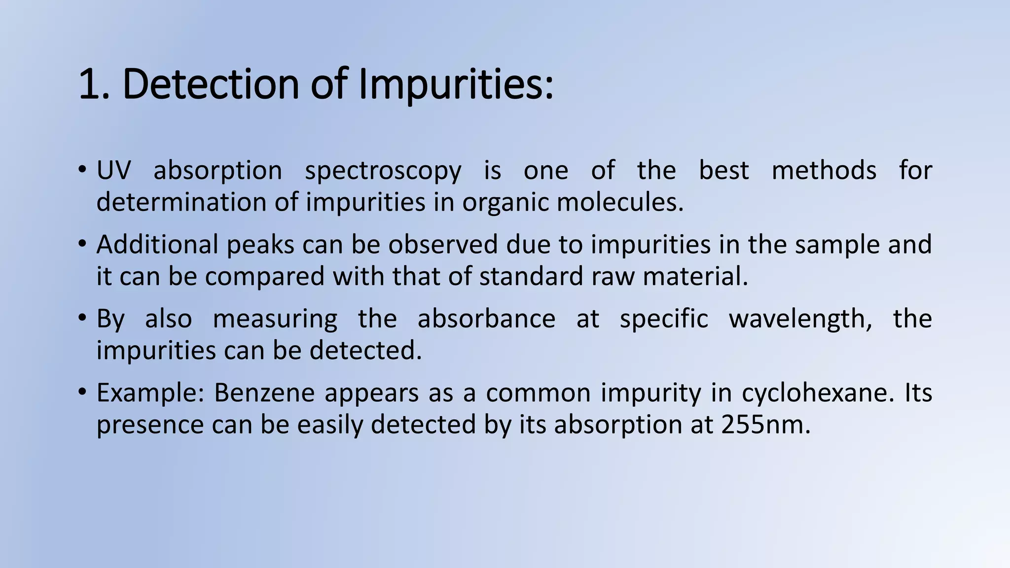 Applications of UV-Visible Spectroscopy ppt | PPTX