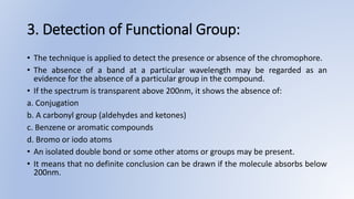 Applications of UV-Visible Spectroscopy ppt | PPTX