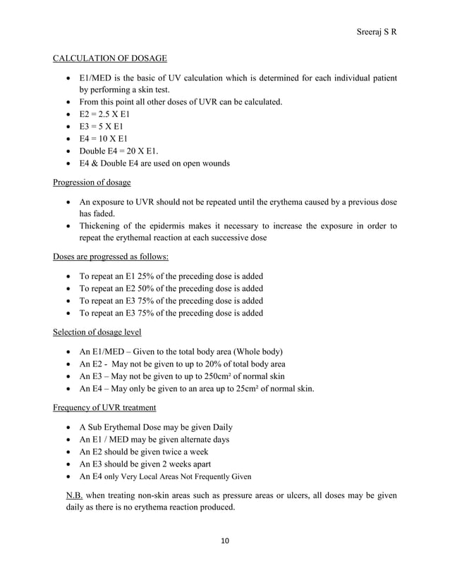 ULTRAVIOLET RADIATION THERAPY (UVR) | PDF