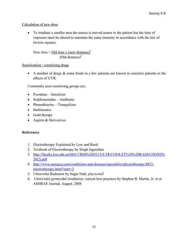 ULTRAVIOLET RADIATION THERAPY (UVR) | PDF