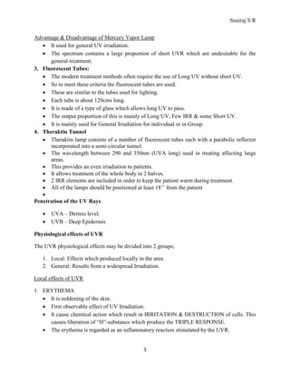 ULTRAVIOLET RADIATION THERAPY (UVR) | PDF