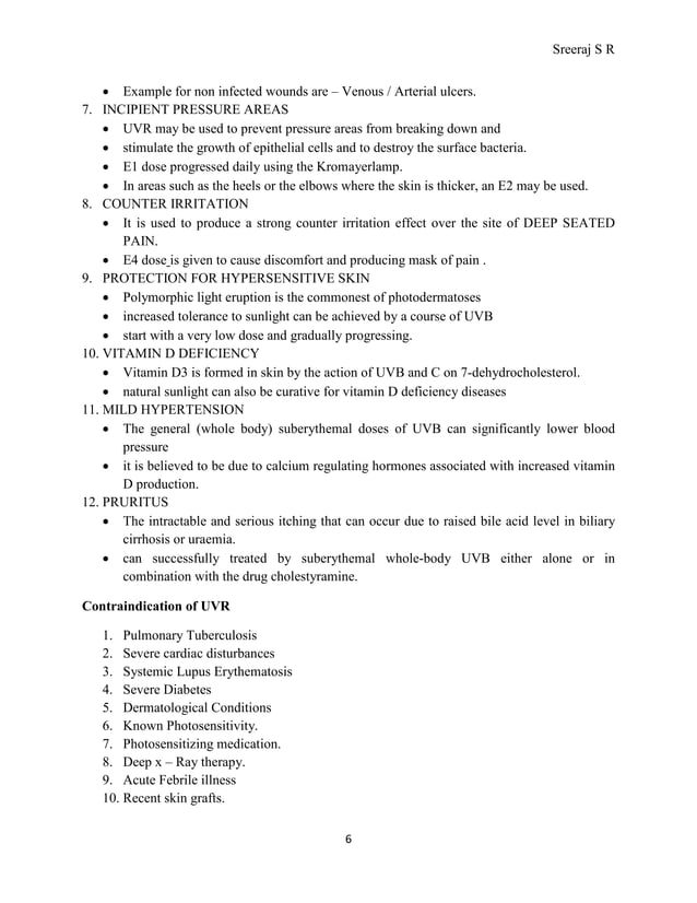 ULTRAVIOLET RADIATION THERAPY (UVR) | PDF