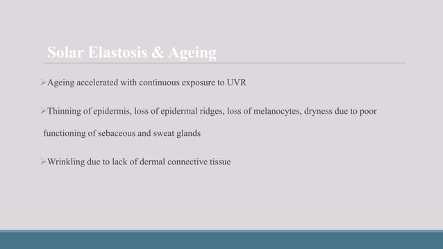 UVR | PPTX | Skin and Dermatology | Diseases and Conditions