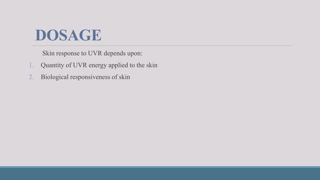 UVR | PPTX | Skin and Dermatology | Diseases and Conditions
