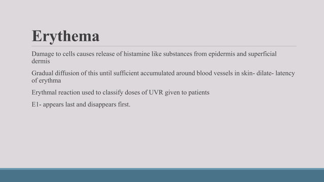 UVR | PPTX | Skin and Dermatology | Diseases and Conditions