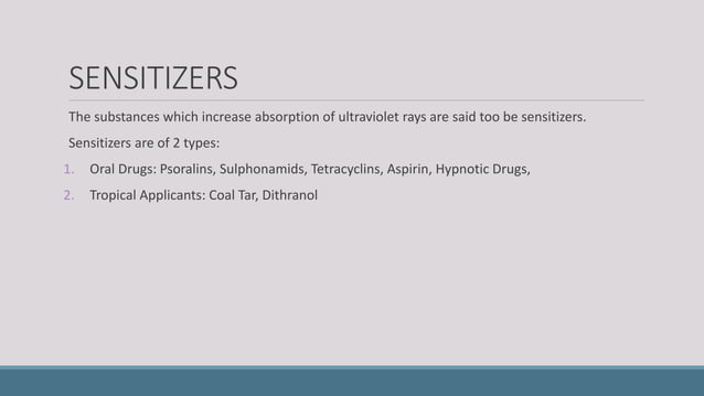 UVR | PPTX | Skin and Dermatology | Diseases and Conditions