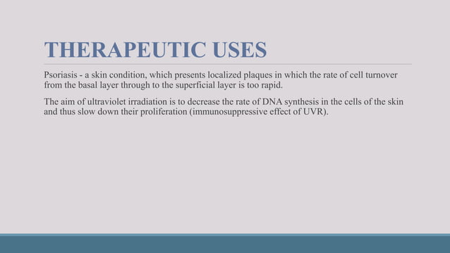 UVR | PPTX | Skin and Dermatology | Diseases and Conditions
