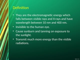 UVR.pptx physics actinotherapy by clayton's | PPTX