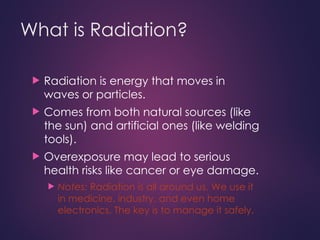 types of radiation in health scale .pptx