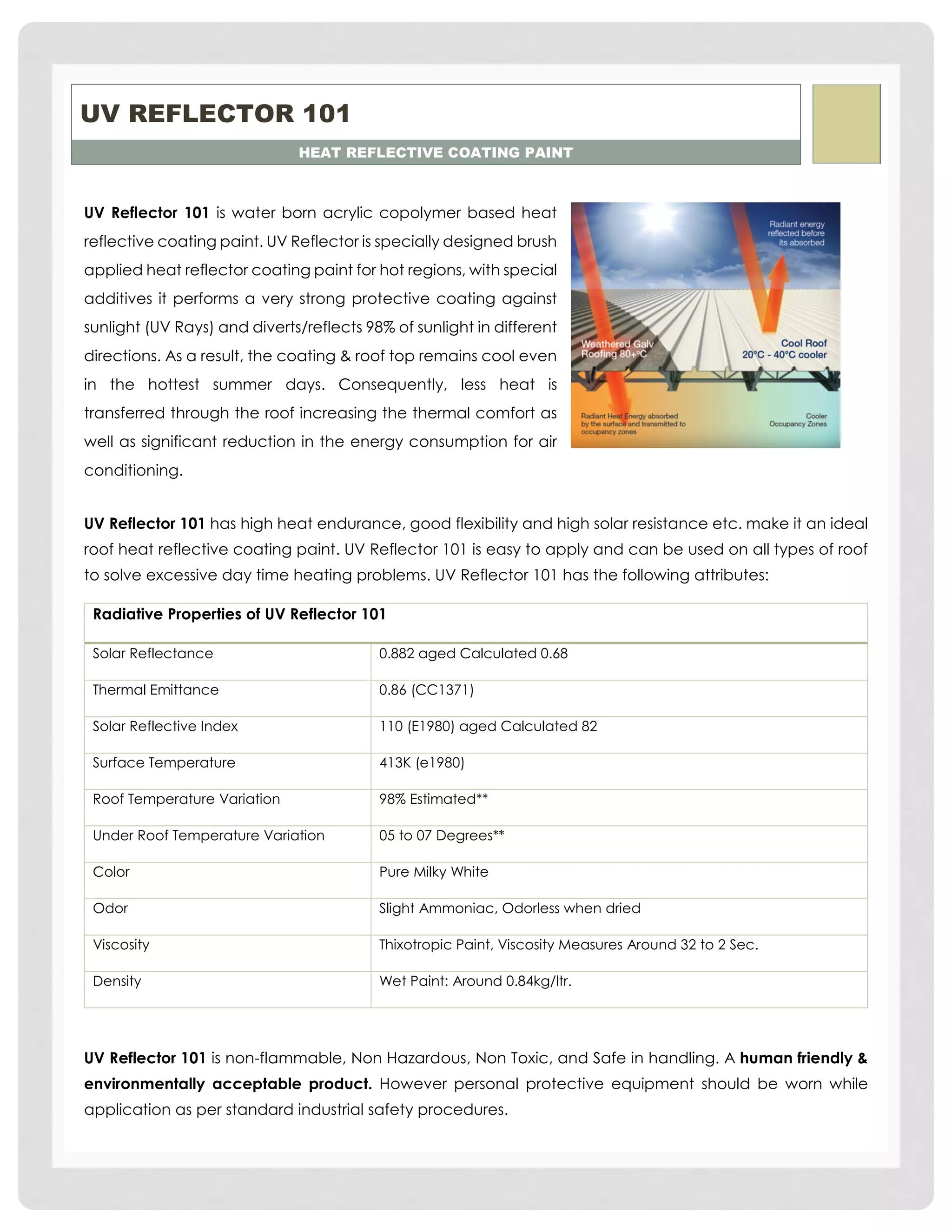 Roof Heat Proofing UV Reflector 101 | PDF