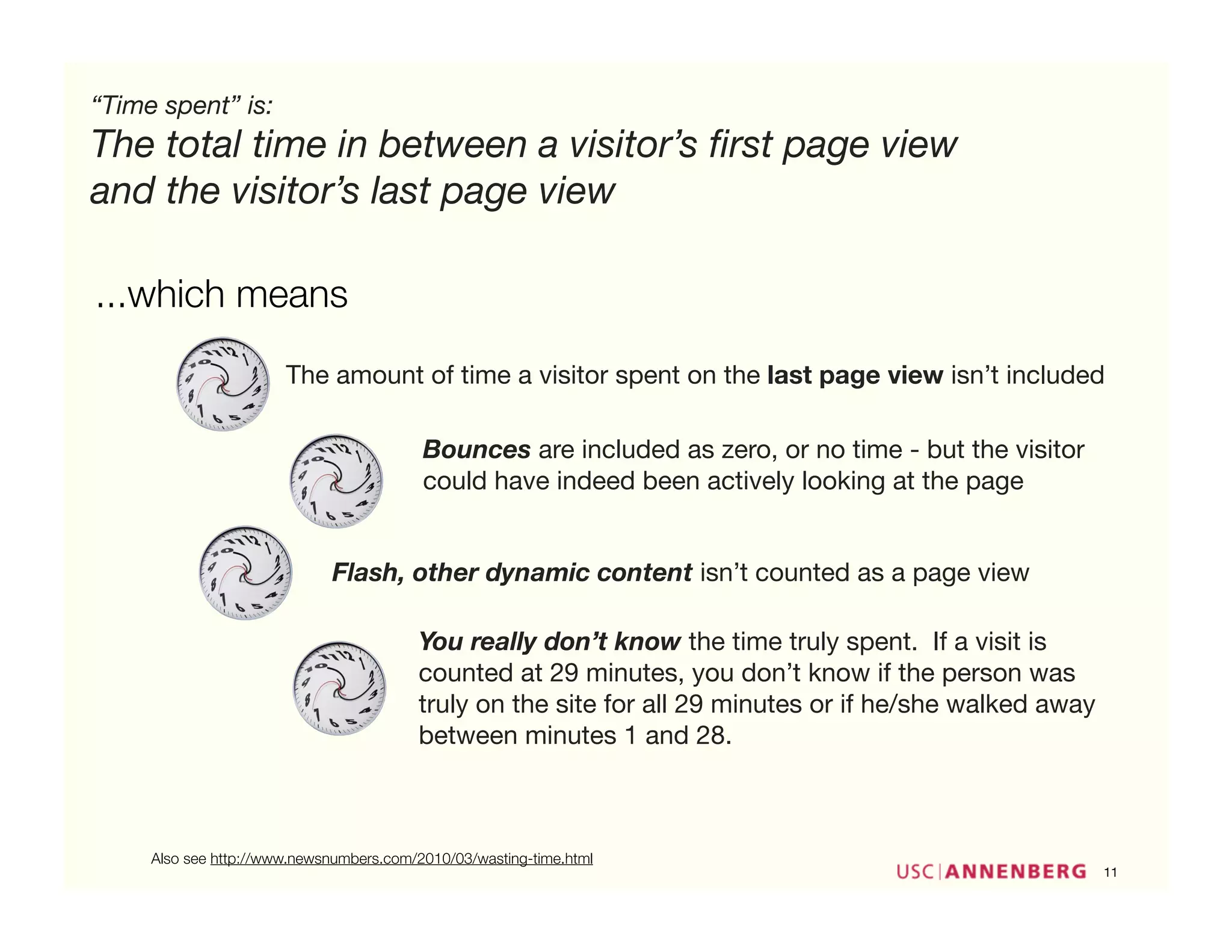 Unique visitors, visits, time spent | PPT