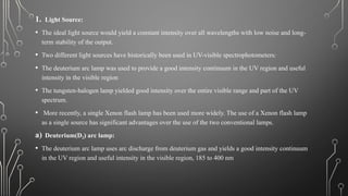 UV-Visible spectrophotometer Instrumentation | PPTX