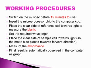 Uv spectroscopy | PPTX