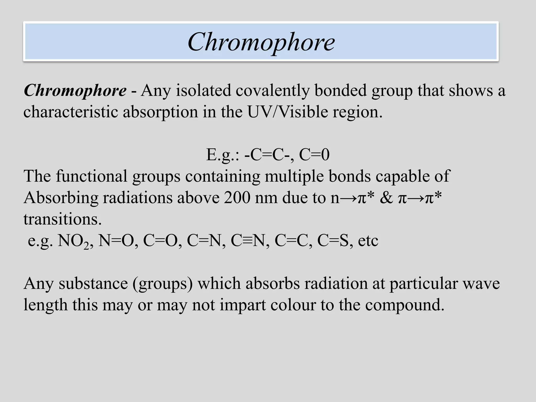 UV spectroscopy, Electronic transitions, law of UV, Deviations of UV ...
