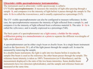 uv -visible spectroscopy | PPTX
