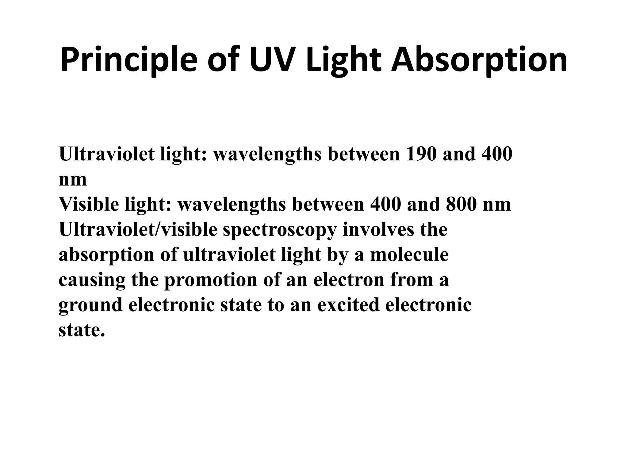 Uv spectroscopy (1) | PPT