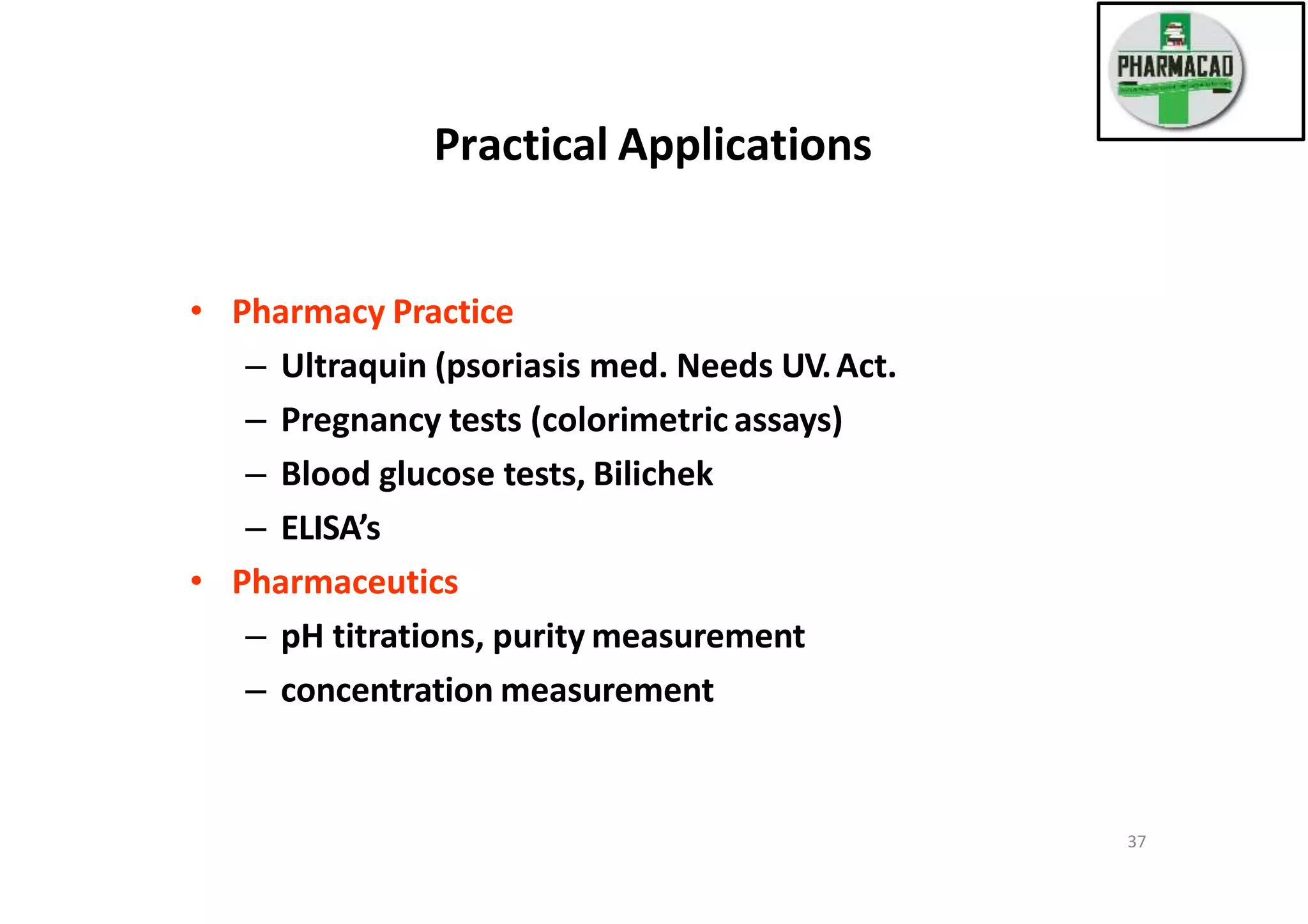 UV Spectroscopy- Pharmaceutical Analysis | PPTX