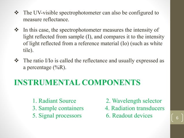 Uv spectroscopy instrumentation, by dr. umesh kumar sharma & amp; shyma m s | PPTX | Chemistry ...