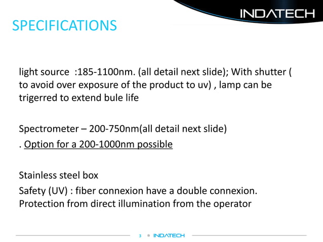 Uv spectrometer indatech | PPT