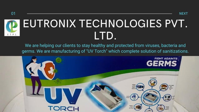 UV Torch prevention against Viruses, Bacteria and germs | PPT