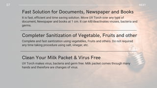 UV Torch prevention against Viruses, Bacteria and germs | PPT