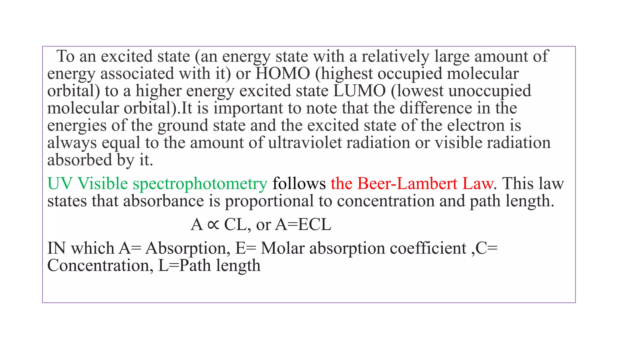 uv visible Spectrophotometry | PPT