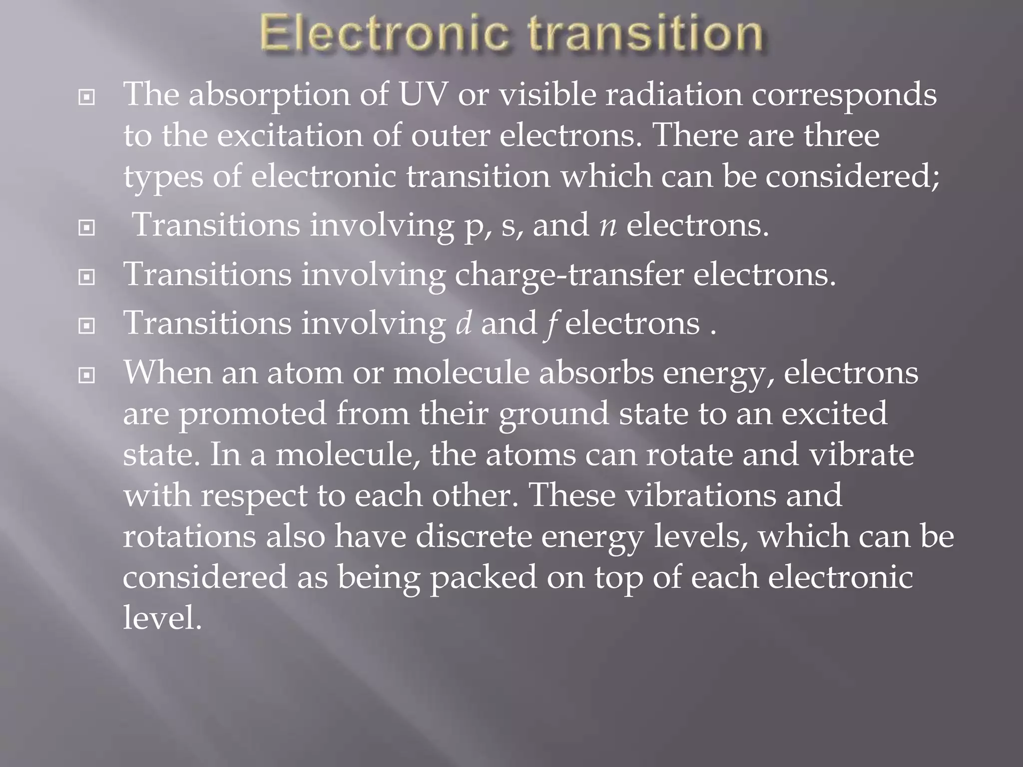 Uv visible spectroscopy | PPTX