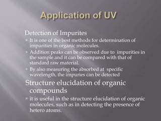 Uv visible spectroscopy | PPTX