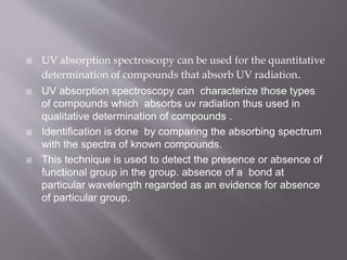 Uv visible spectroscopy | PPTX