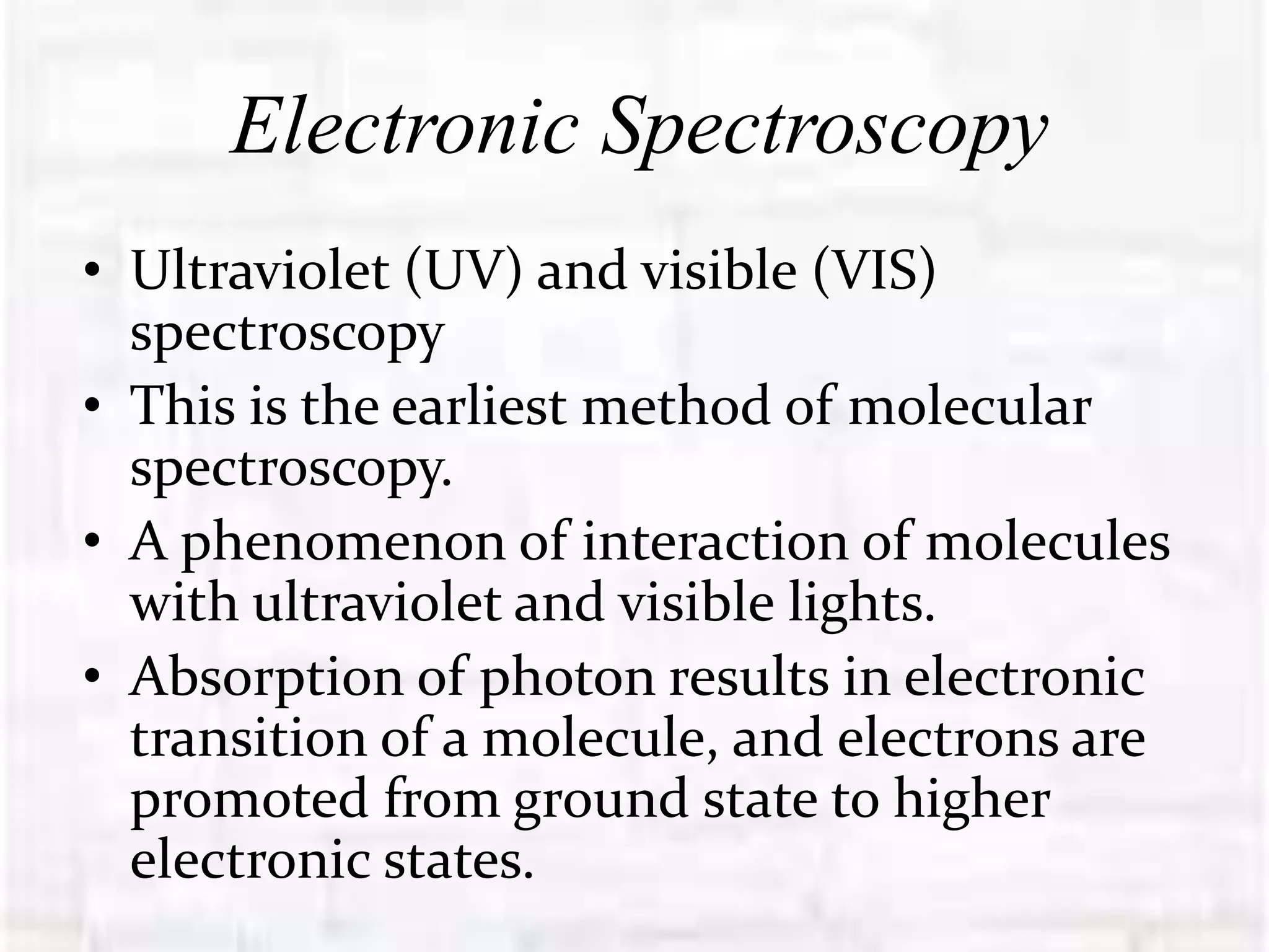 Uv visible spectroscopy | PPTX