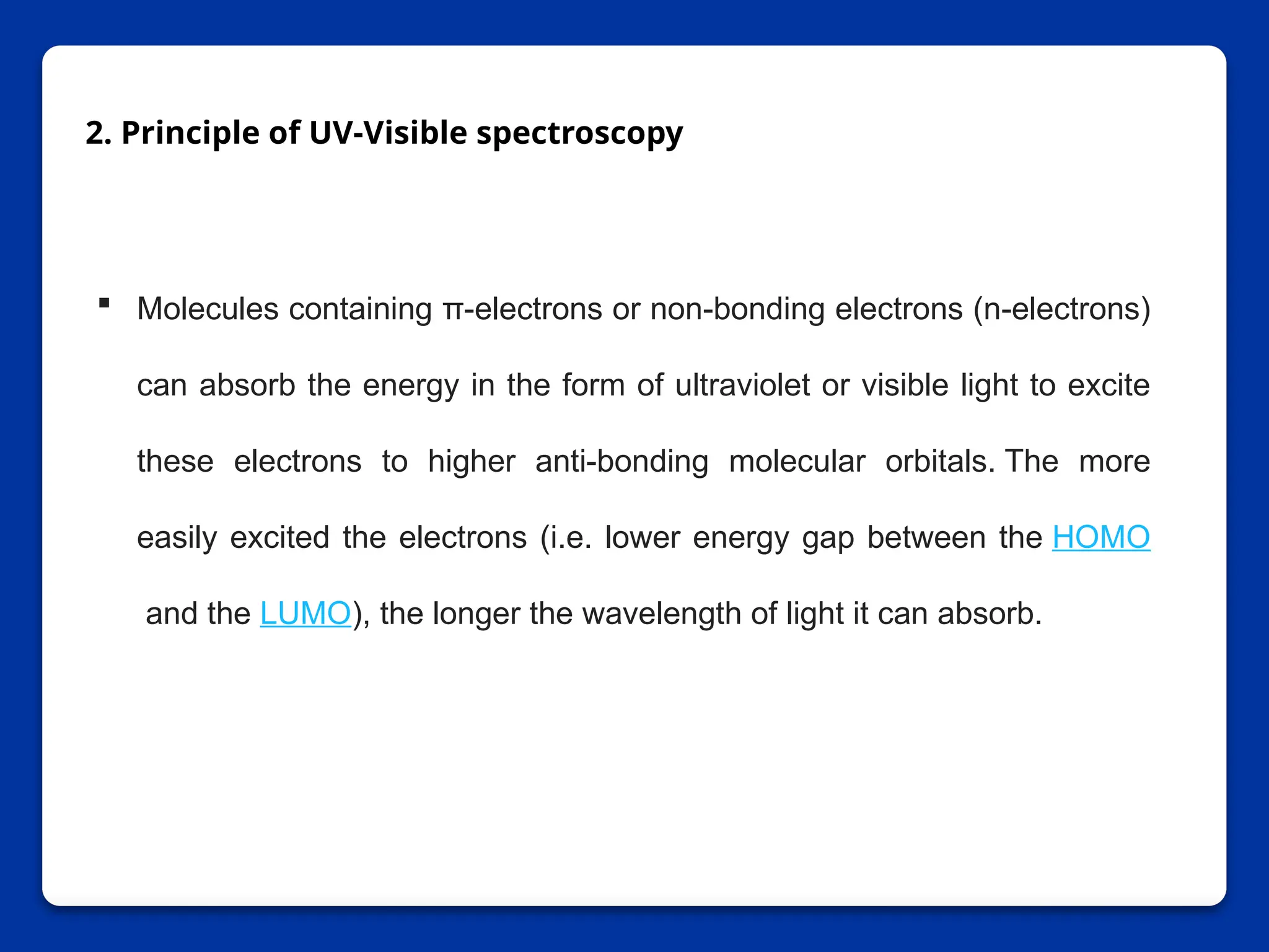 UV visible spectroscopy in analytical chemistry | PPTX
