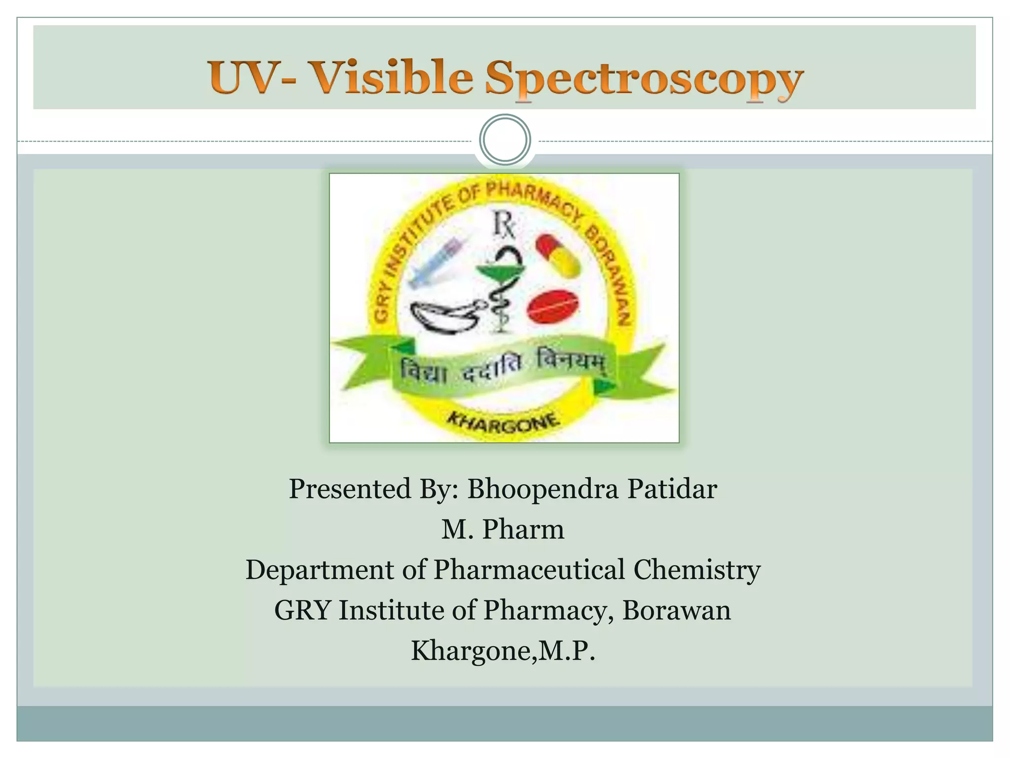 Principle Of Uv Visible Spectroscopy Pdf – IDSQ