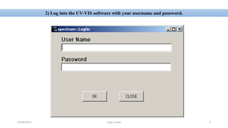 UV visible Spectroscoy - How to used UV Spectrophotometer | PDF | Science