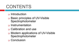 UV visible spectrometer | PPTX