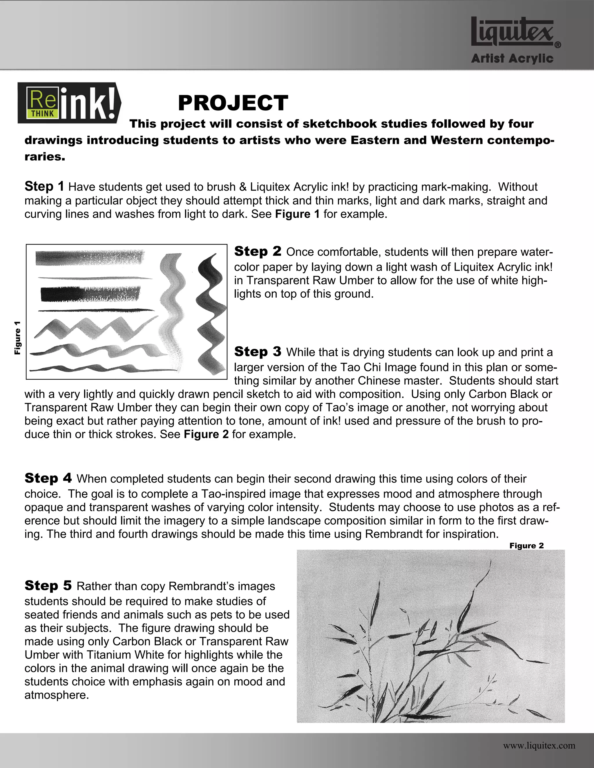 Painting Manual :: Plan1 experimenting acrylic ink | PDF
