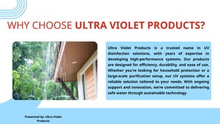 UV Water Cleaning|Ultra Violet Products.pptx