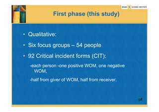 Positive and Negative Word of Mouth are not Necessarily Opposites | PDF ...