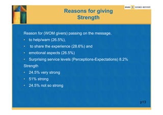 Positive and Negative Word of Mouth are not Necessarily Opposites | PDF ...