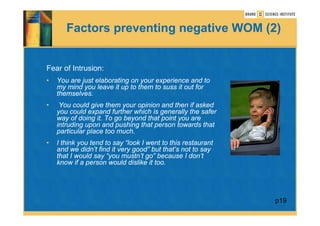 Positive and Negative Word of Mouth are not Necessarily Opposites | PPT