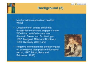 Positive and Negative Word of Mouth are not Necessarily Opposites | PDF ...