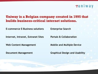 Uniway Ecommerce activities | PDF