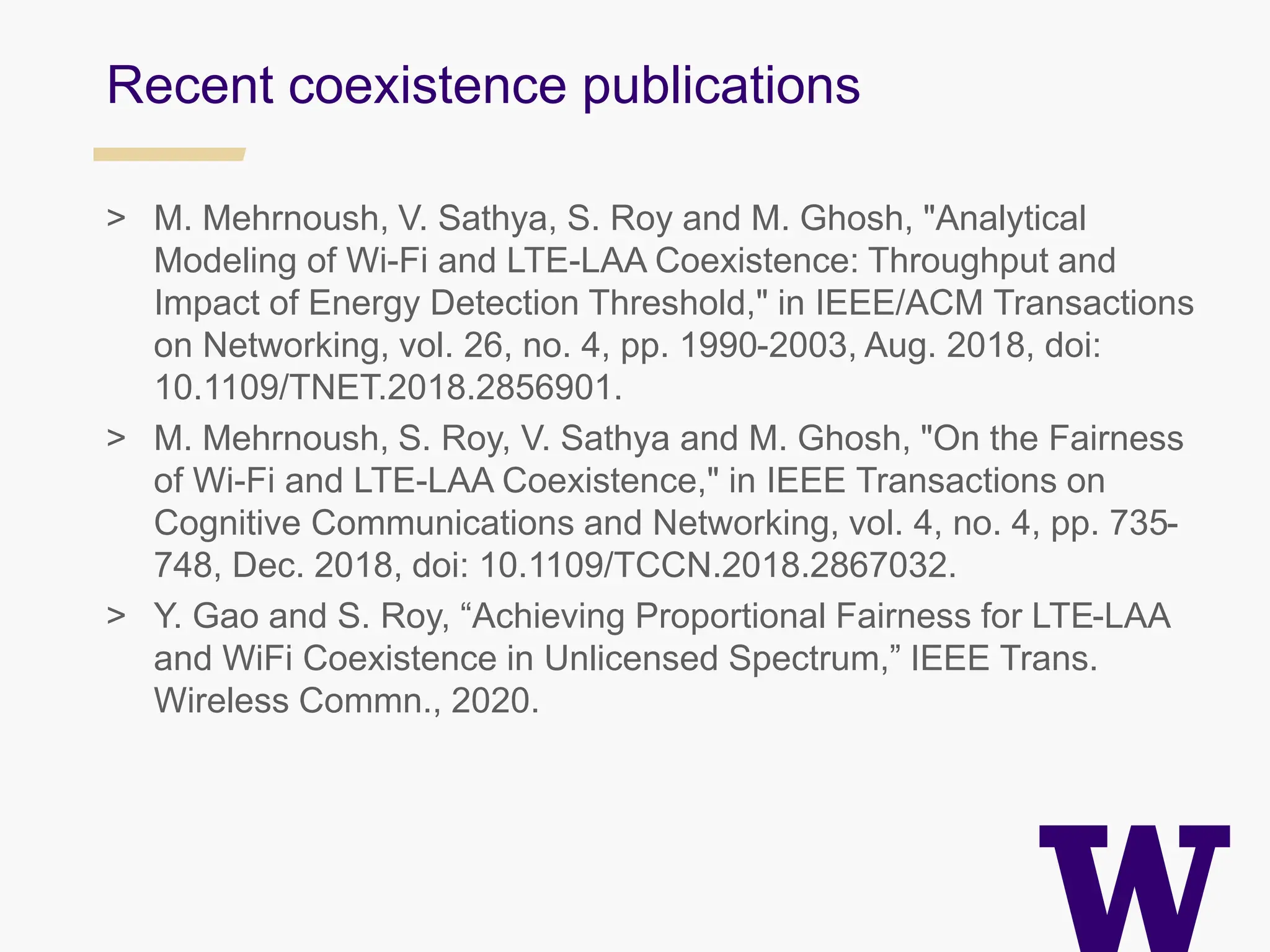 UW FunLab: ns3 based WiFi Network Performance Evaluation | PPT