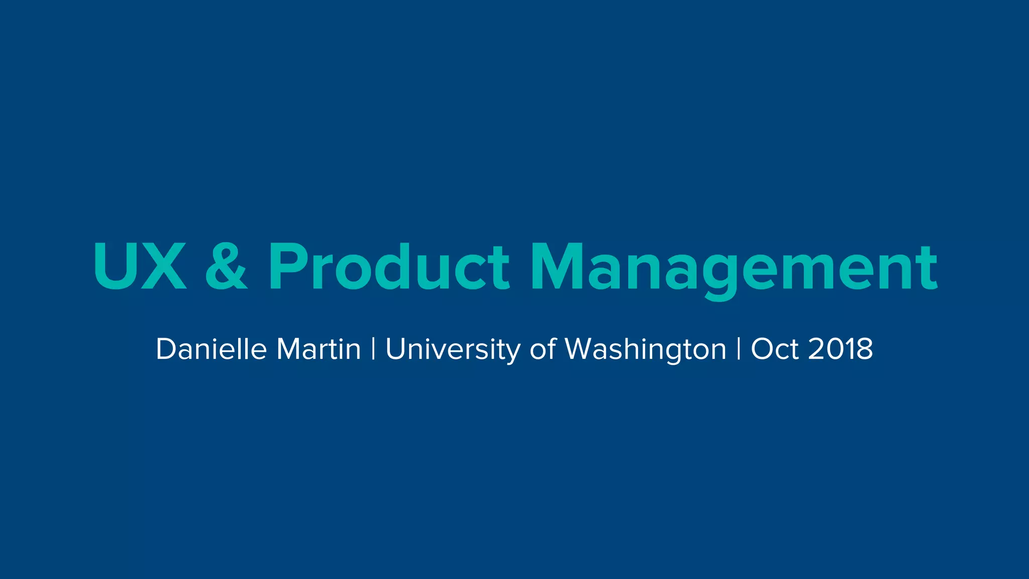 UX & Product Management on Agile Teams | PPT
