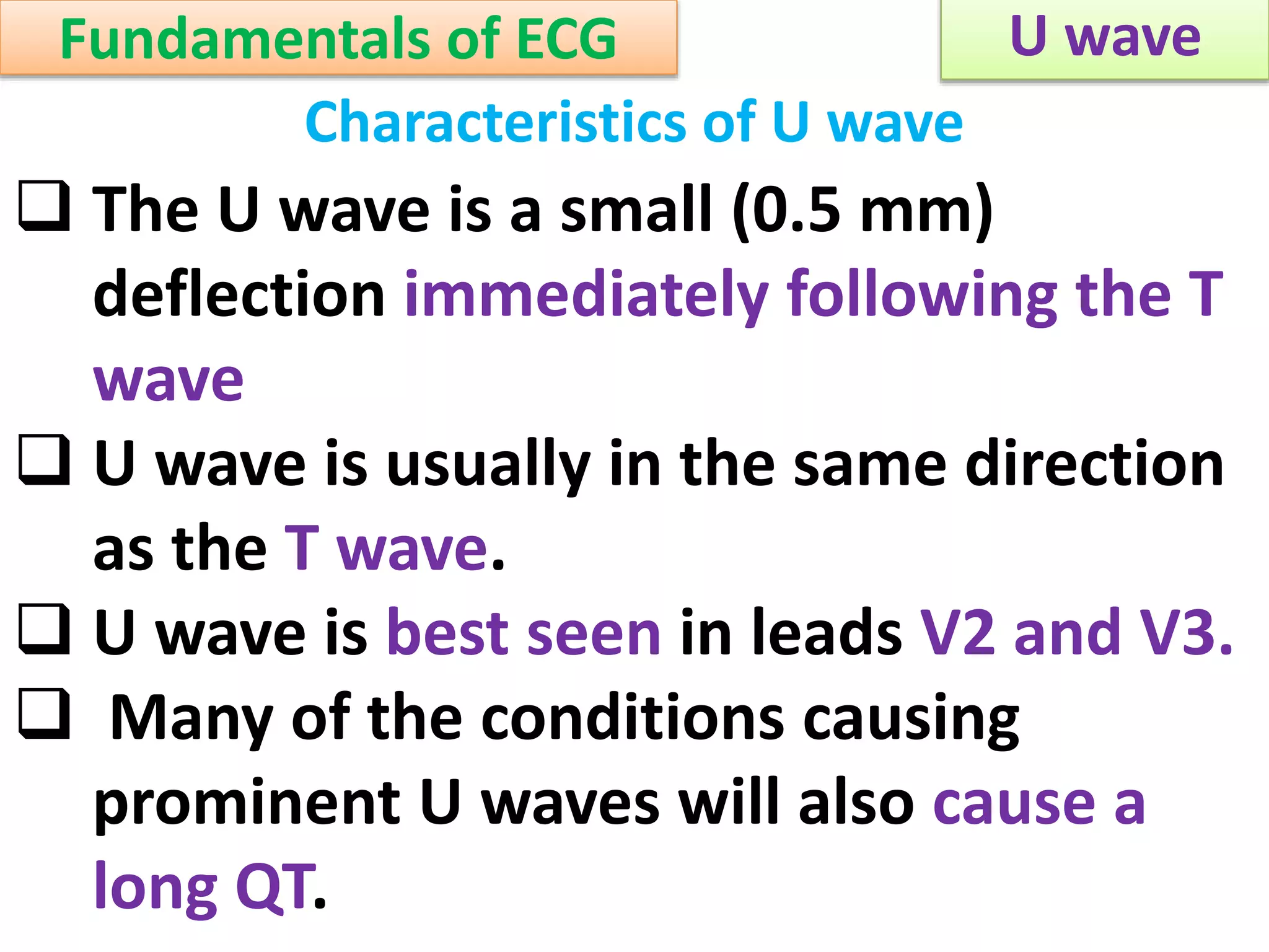 Approach to a patient with U wave in ECG | PPSX
