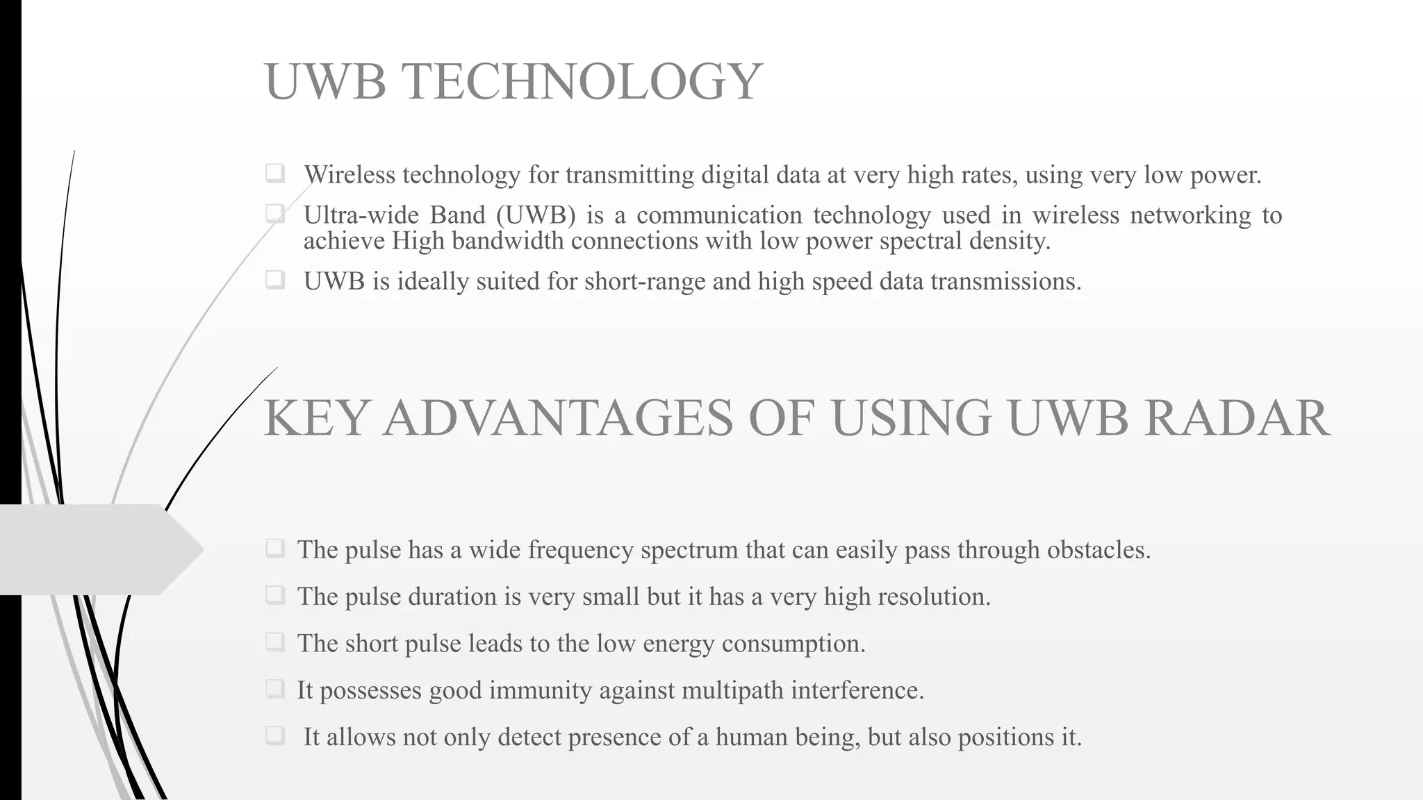 UWB radar as a life detection system | PPTX