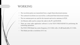 UWB radar as a life detection system | PPT