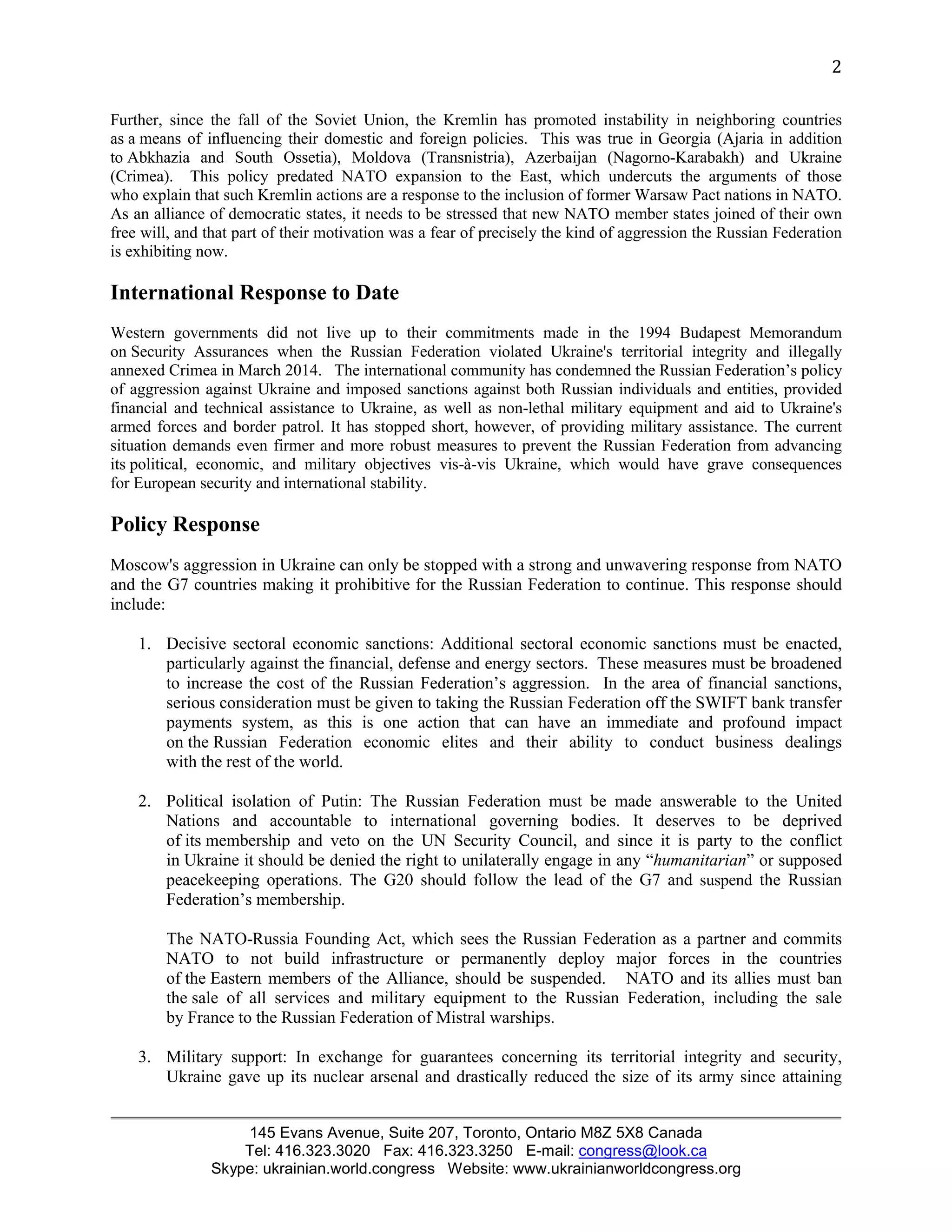 Uwc briefing note for nato sept 3 | PDF