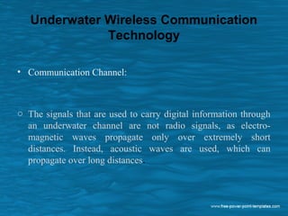 Under Water wireless communication | PPT